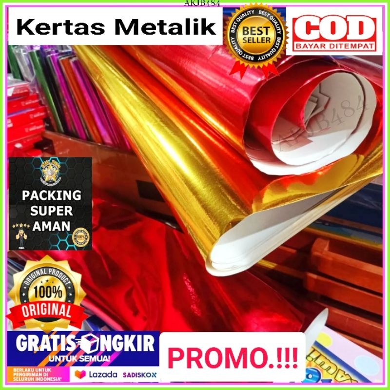 Jual Kertas Metalik Warna Warni Per 10 Pcs | Shopee Indonesia
