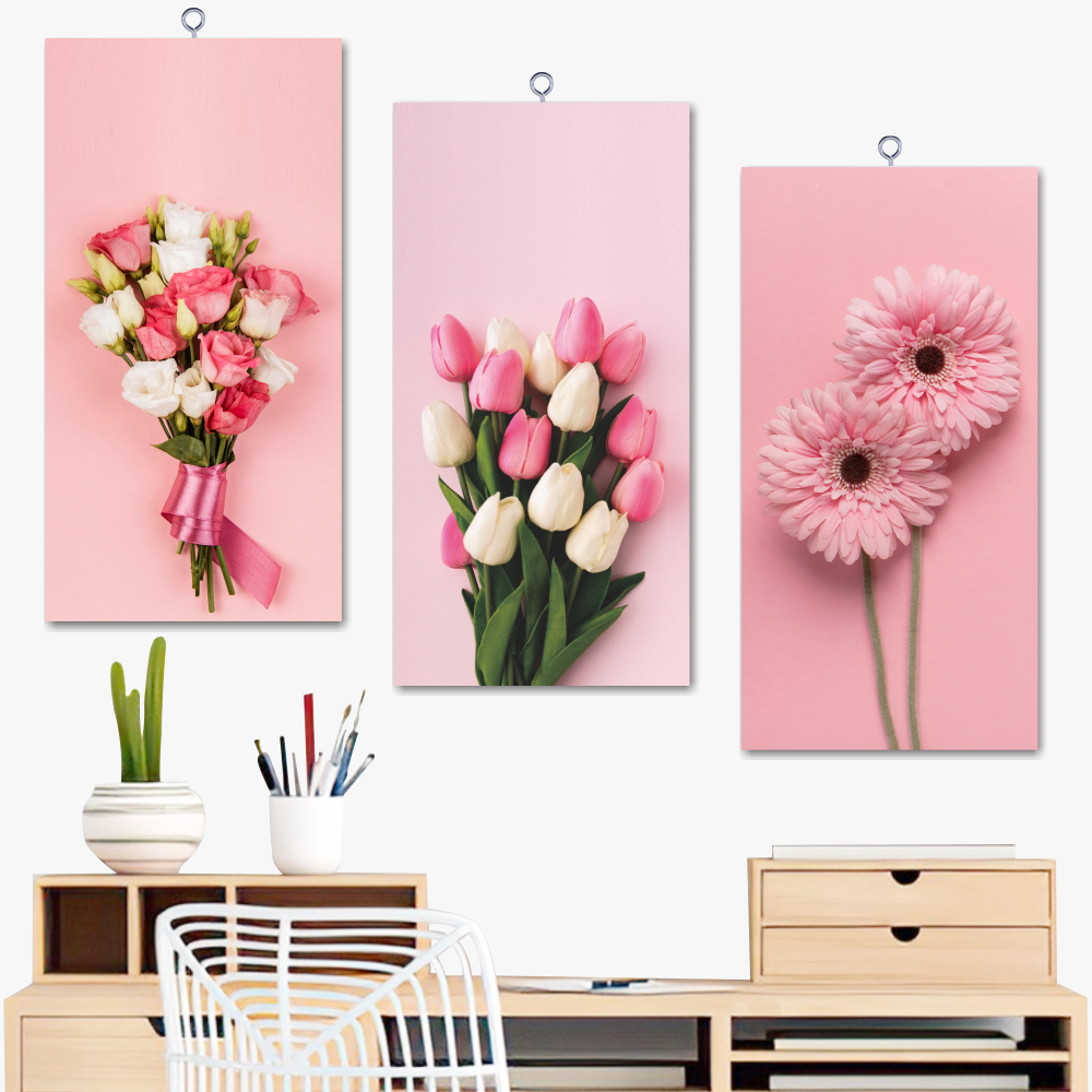 Jual HIASAN DINDING BUNGA WALL DECOR BUKET (15x30 cm) PAJANGAN KAYU ...