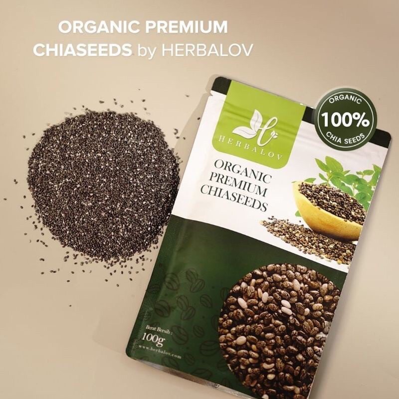 Jual [HERBALOV] Premium Organik Chia Seed 100gr | Shopee Indonesia