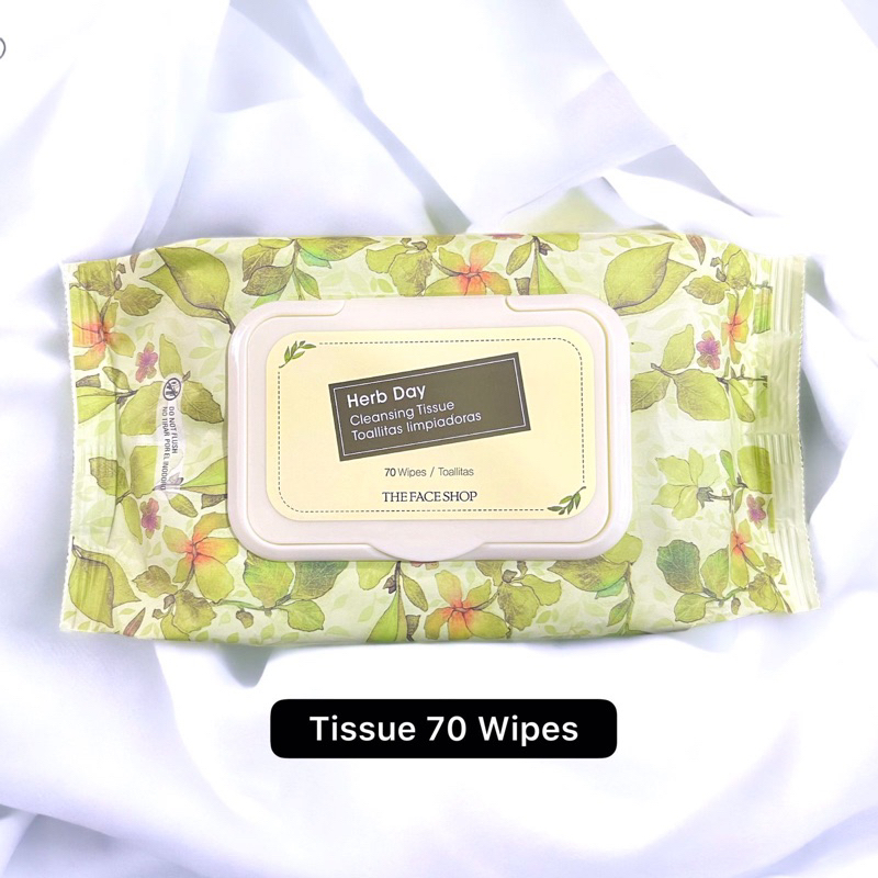 Jual The Face Shop Herb Day Cleansing Tissue Toalitas Limpiadoras 70 ...