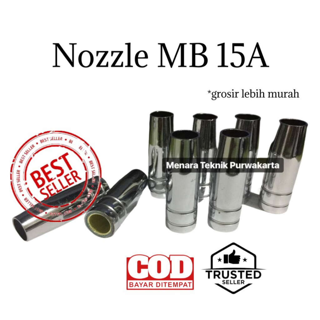 Jual Nozzle MB 15AK | Selongsong Las Mig CO2 MB 15 AK | Welding Torch Gas Nozzle | Welding ...