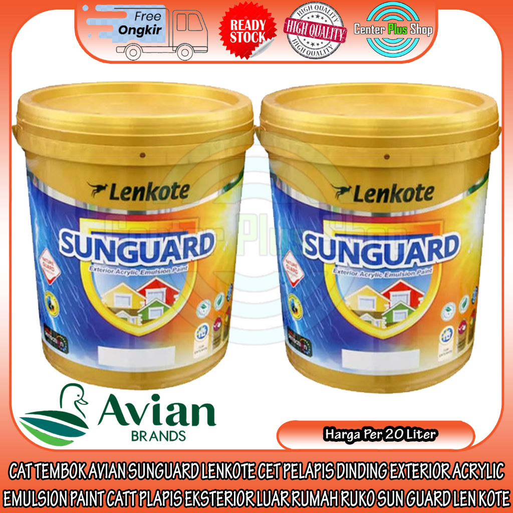 Jual SUNGUARD LENKOTE 20 LITER CAT TEMBOK AVIAN CET PELAPIS DINDING ...