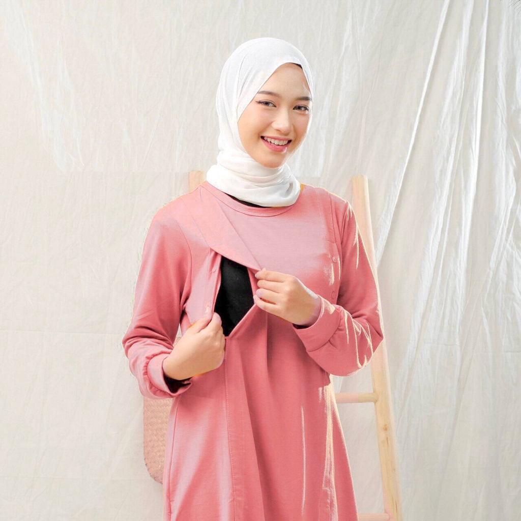 Jual SACHI - Atasan Blouse Busui Bukaan Kanan Kiri Double Akses One ...