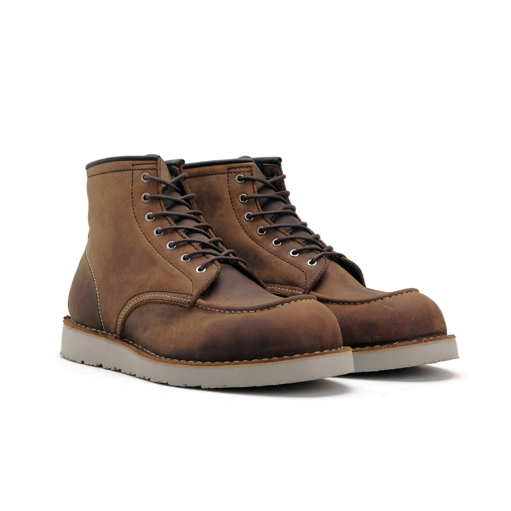 Jual Lennox Aztec Tan - Sepatu Kulit Moc Toe Boots Rugged Style Crazy ...