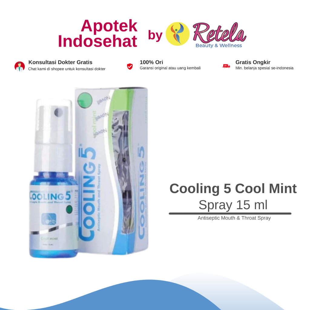 Jual COOLING 5 MOUTH SPRAY COOL MINT 15ML | Shopee Indonesia