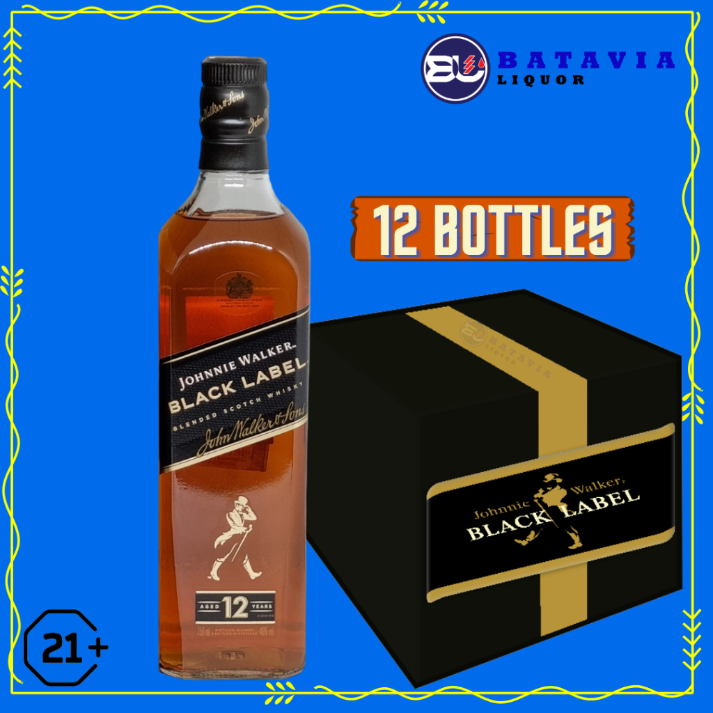 Jual Johnnie Walker Black Label 750ml 12 Botol Shopee Indonesia