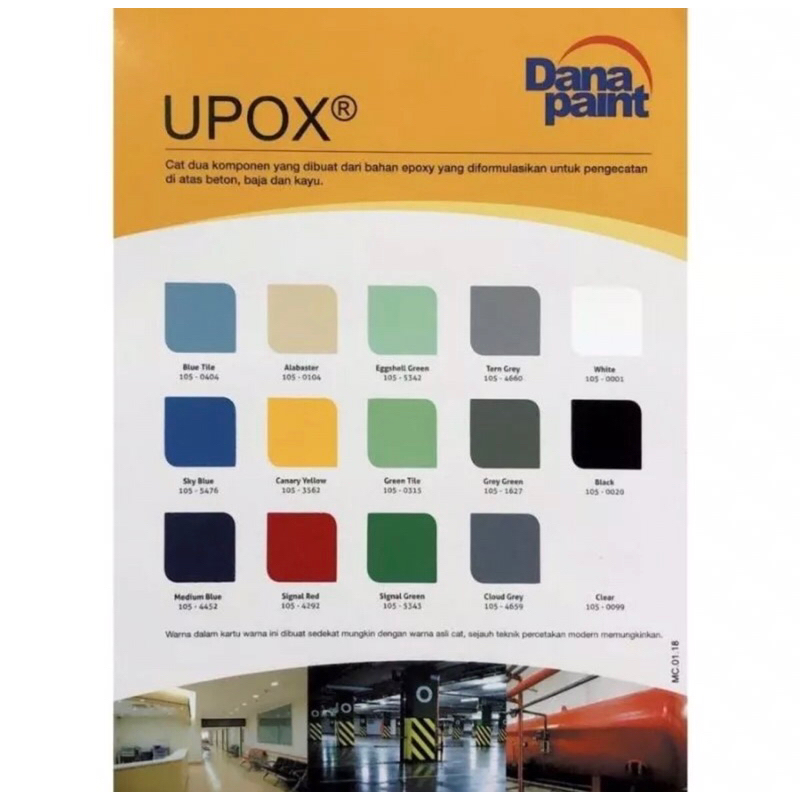 Jual CAT LANTAI UPOX DANAPAINT 1LTR 1 SET INCLUDE HARDENER / FLOOR ...