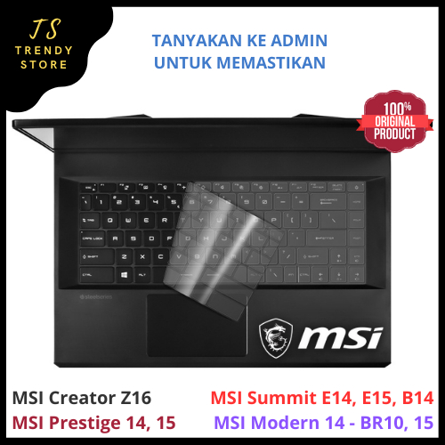 Jual Keyboard Protector Cover MSI Modern 14 15, Prestige 14 15, Summit E14 E15 B14, Creator Z16 ...