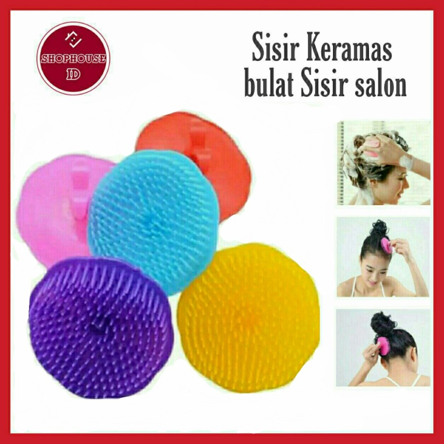 Jual Sisir Keramas Bulat Pomad Sisir Salon Sikat (Shampo Murah ...