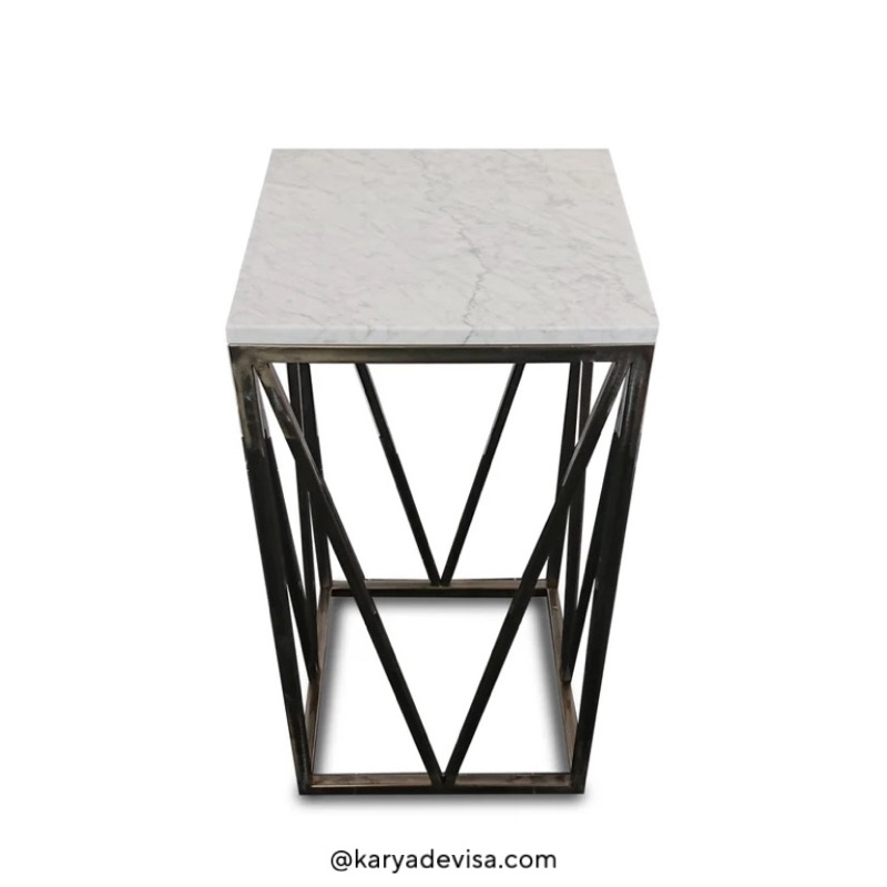 Jual table server bar marble / meja besi solid dengan marmer untuk ...