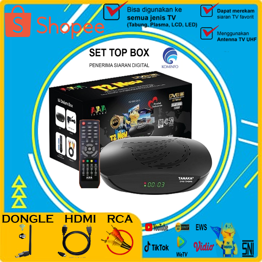 Jual SET TOB BOK Digital DVB T2 Tanaka type T2 New/BISA TIKTOK/YUTUBE.YUTUBE KIDS.WETV.CUACA.OTA ...