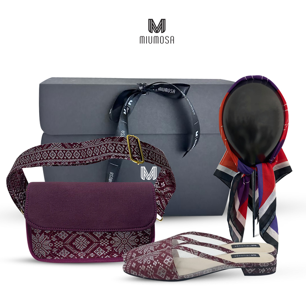 Jual MIUMOSA - Danisa Bag Songket Maroon | Shopee Indonesia