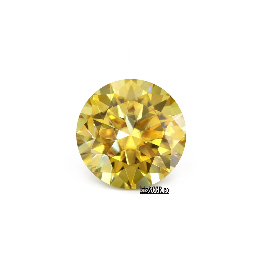 Jual Permata Yellow Moissanite Kuning Sertifikat GRA Per buah | Shopee ...