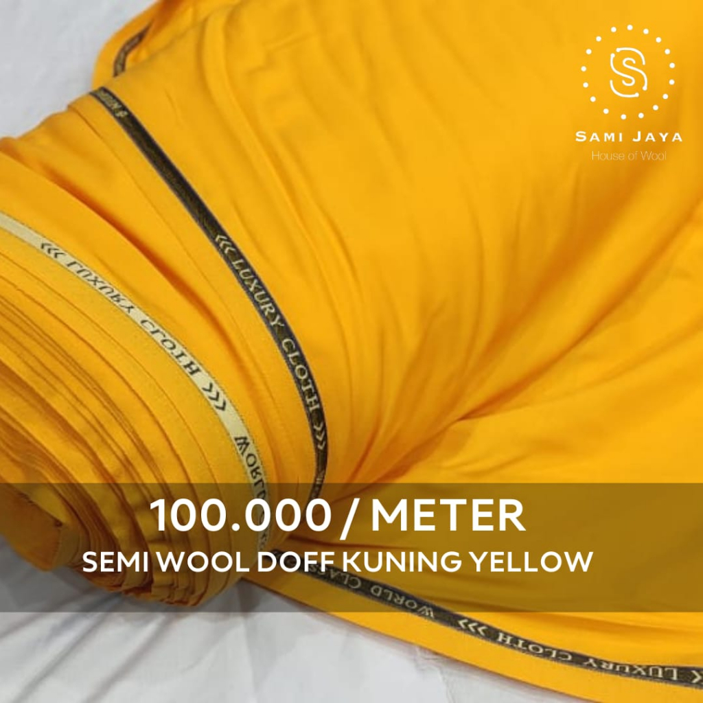 Jual Kain Bahan Jas & Celana Wedding / Seragam warna Kuning YELLOW Doff ...