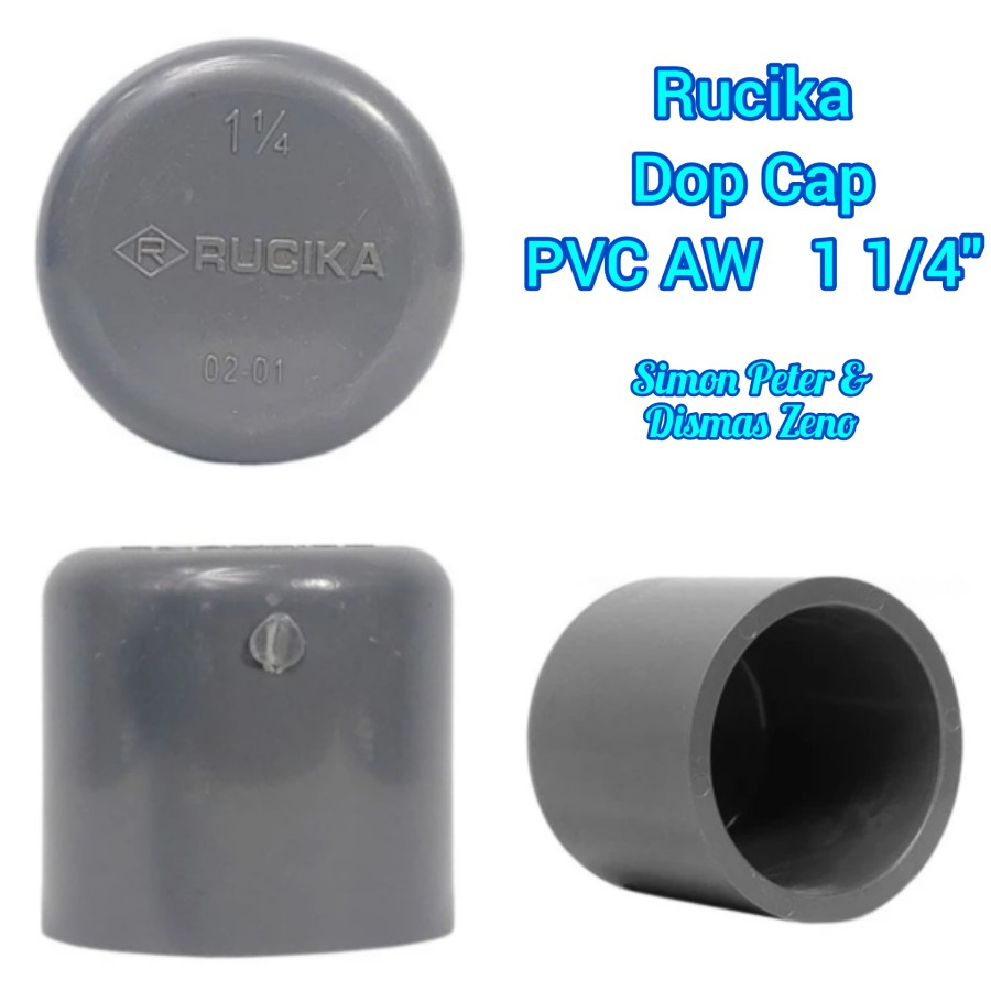 Jual Rucika Dop Cap Pipa PVC AW 1 1/4 inch 1.25 inch utk Air Bersih ...