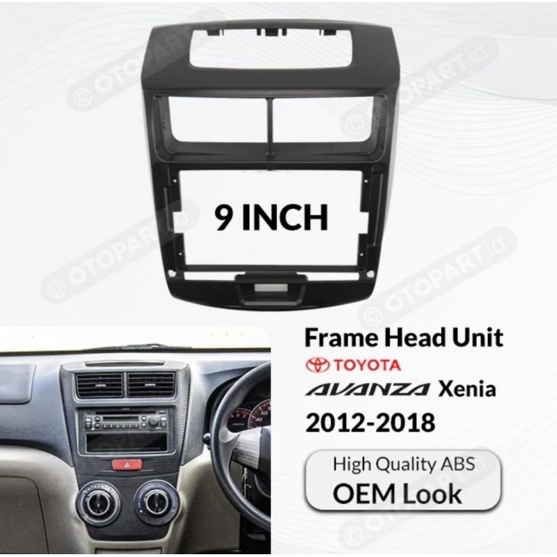 Jual Frame Head Unit Toyota 9inch/Frame Avanza 9inch/Frame Xenia/Frame ...