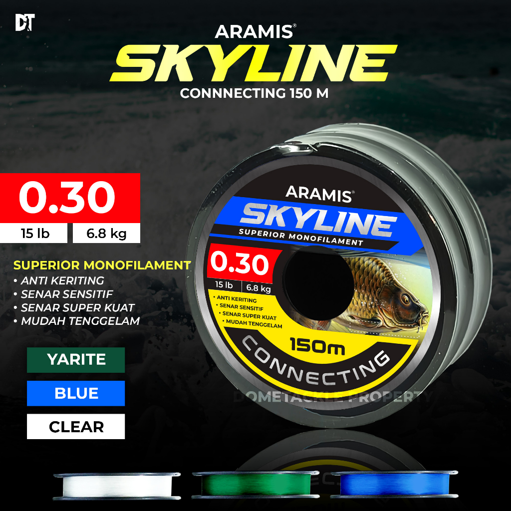 Jual Aramis Skyline Senar Nilon Benang Pancing Nylon Connecting 150 ...