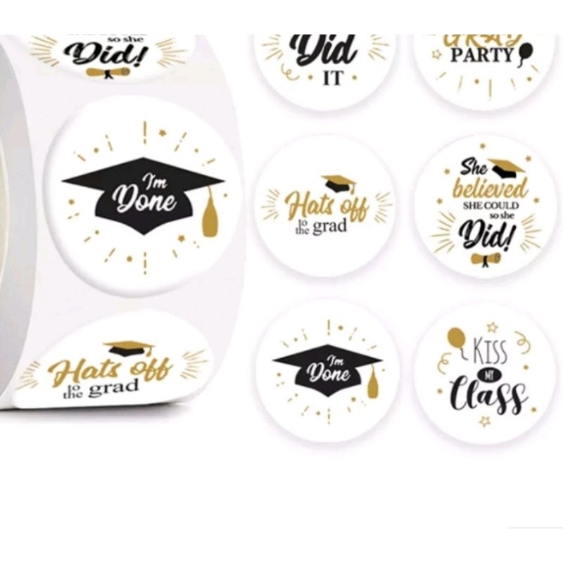 Jual Sticker Label Bucket Wisuda Stiker Graduation Hadiah Kelulusan ...