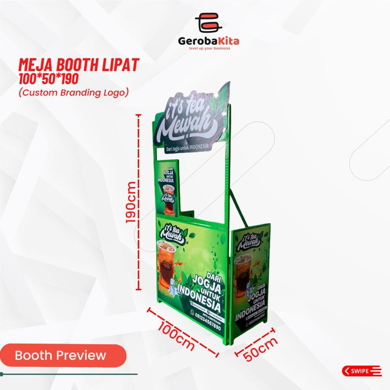 Jual Meja Lipat Portable Custom Full Branding | Shopee Indonesia