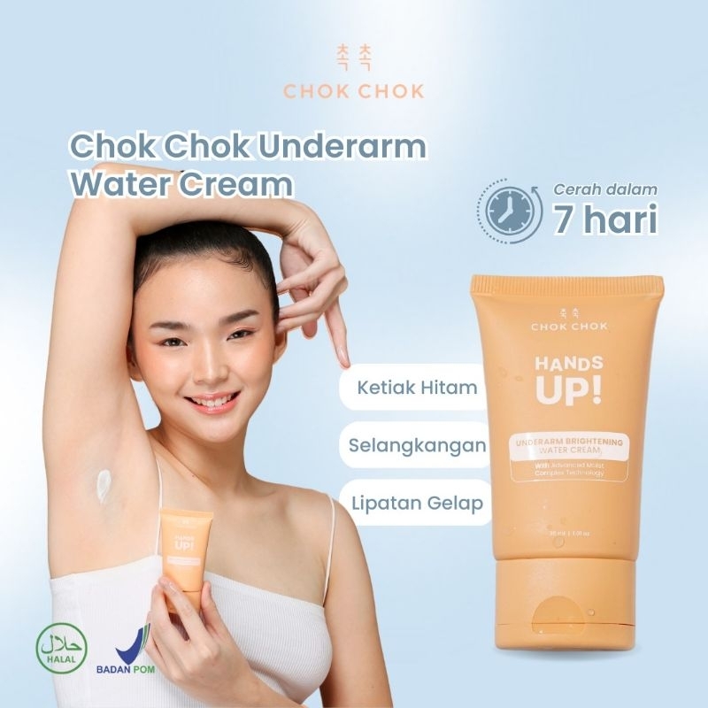Jual Chok Chok Underarm Brightening Water Cream (Pemutih Ketiak) Hands Up! | First Water Cream ...