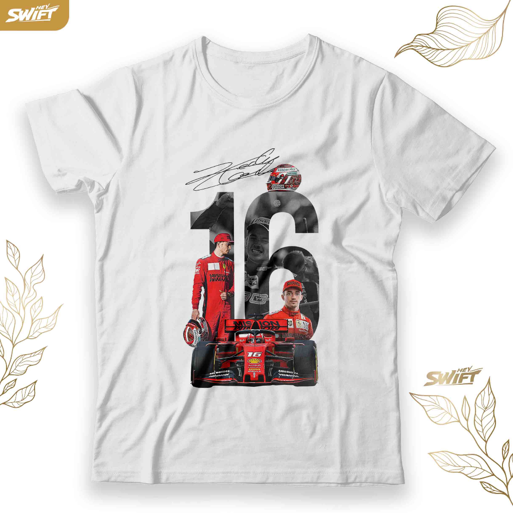 Jual KAOS F1 driver Charles Leclerc 16 scuderia ferrari racing TSHIRT BAJU DISTRO | Shopee Indonesia