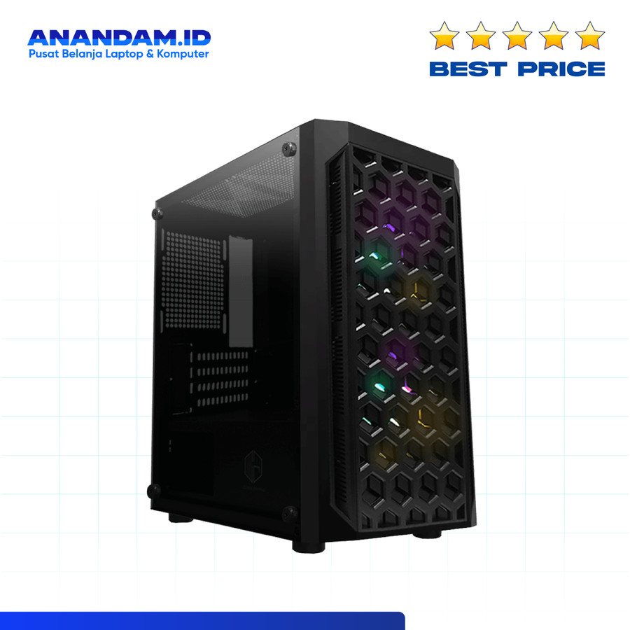 Jual Casing CUBE GAMING GART - mATX Gaming Case - Hexagon Panel Design ...