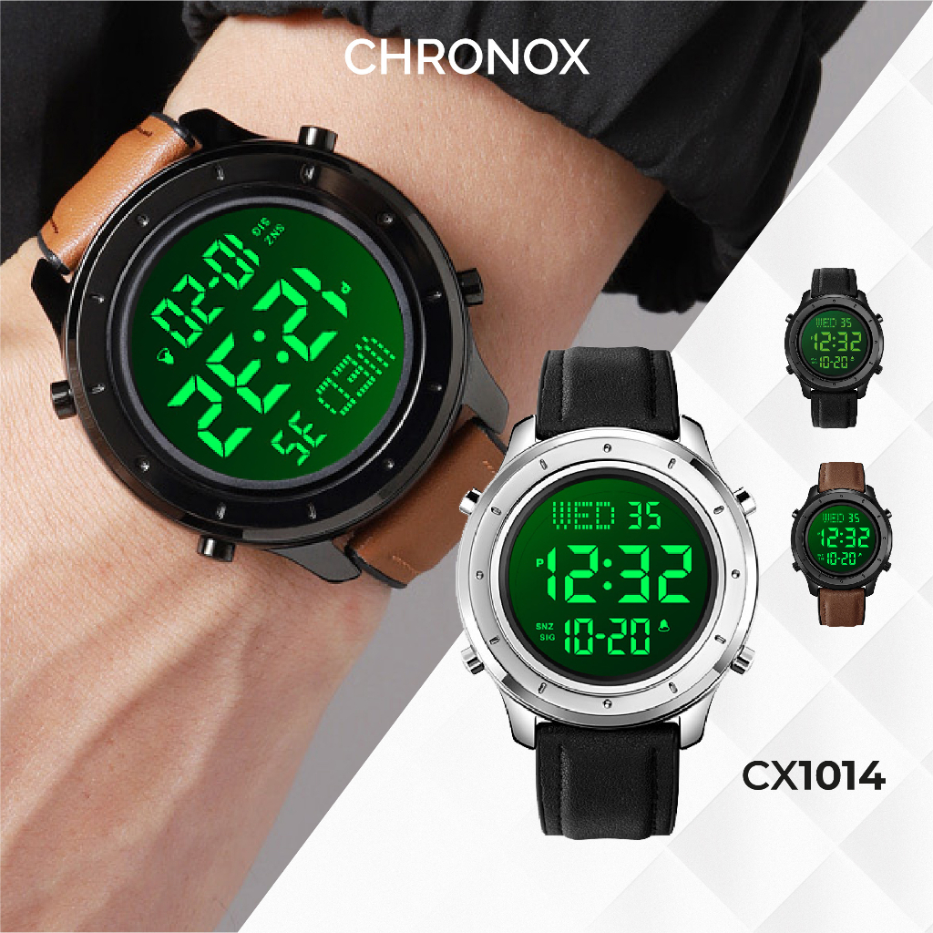 Jual CHRONOX Jam Tangan Pria Digital Sporty - CX1014 Steelix | Shopee ...