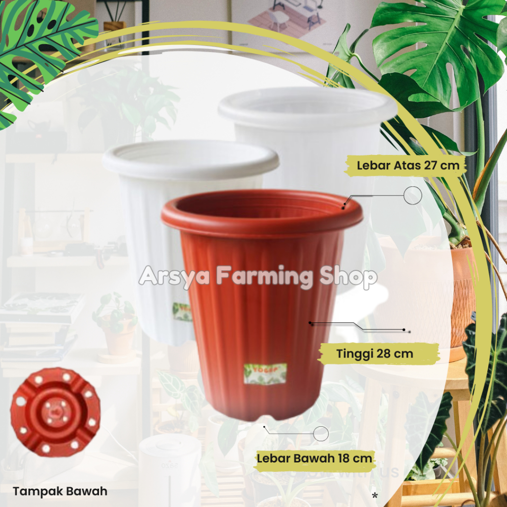 Jual Pot Bunga YOGAP YPT 25 cm Tinggi | Shopee Indonesia
