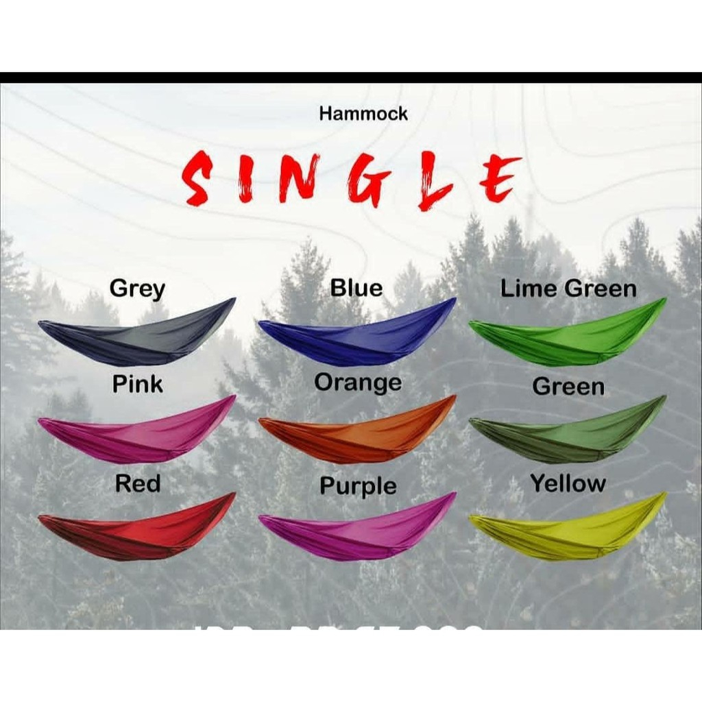 Jual [COD] Hammock single ayunan gantung 150x250cm include tali webbing ...