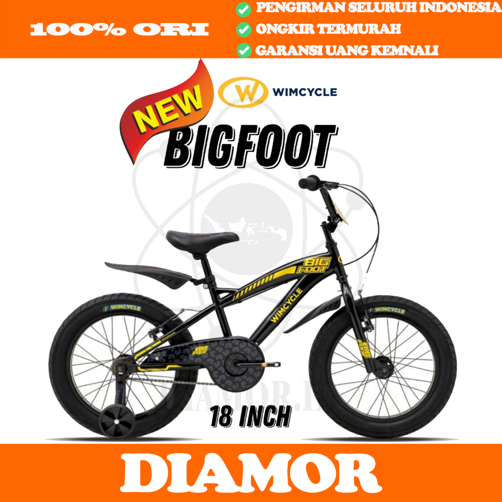 Jual WIMCYCLE WIM CYCLE BIGFOOT Sepeda BMX 16 18 20 Inch BAN JUMBO ...