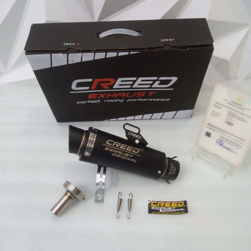 Jual Knalpot CREED EXHAUST Original TR PRO Black coating anti gores ...