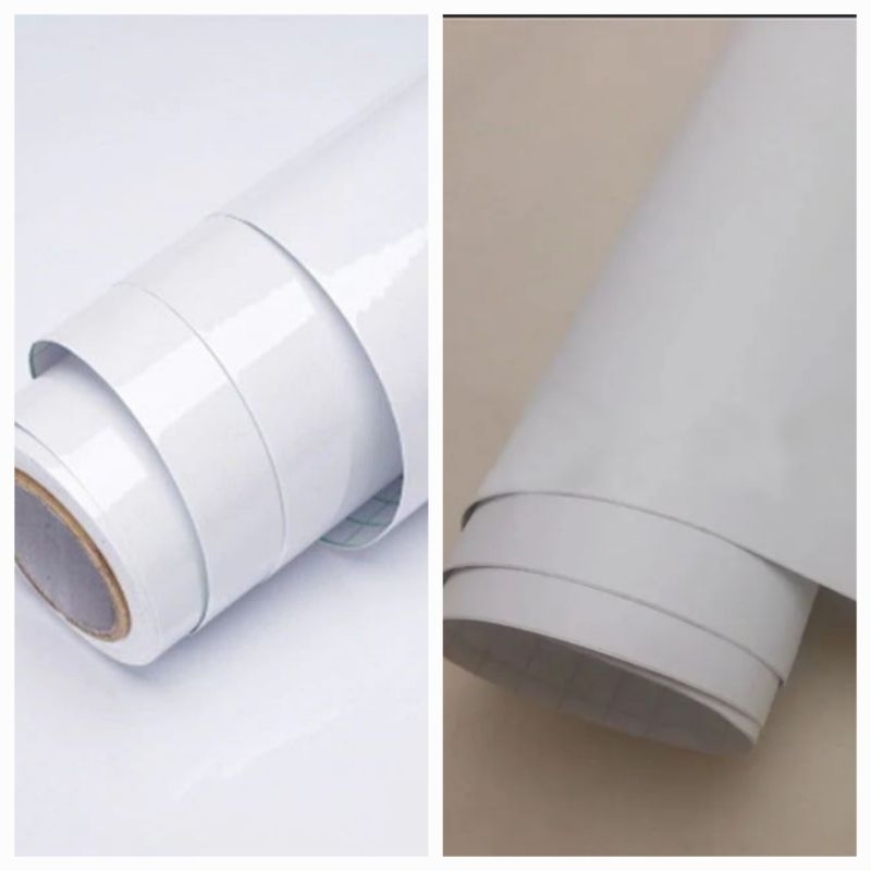 Jual Stiker skotlet warna putih polos Lebar 45cm | Shopee Indonesia