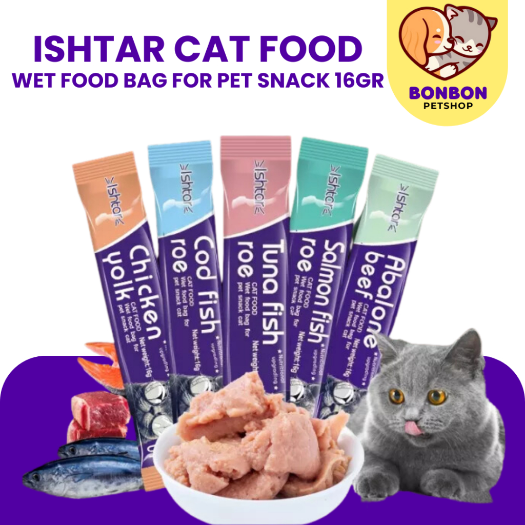 Jual Ishtar Creamy Treats Wet Food Snack Cat Strip Makanan Basah Kucing ...