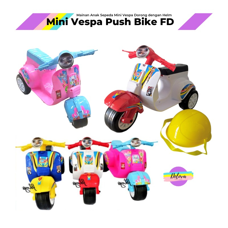 Jual Vespa Mini FD 301 303 307 Push Fun Bike Mainan Sepeda Dorong Anak ...