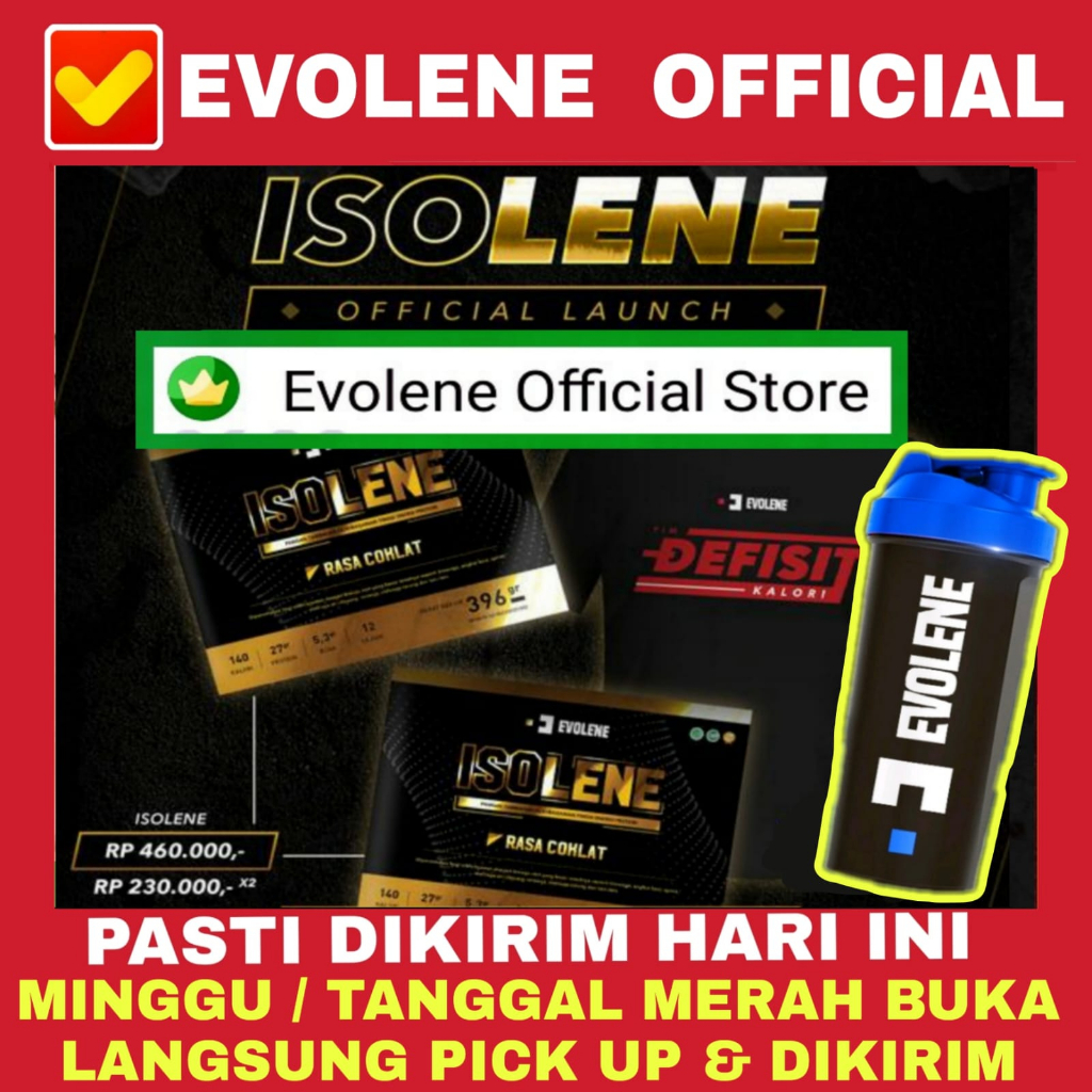 Jual ISOLENE WHEY PROTEIN ISOLATE 12 SACHET EVOLENE 396 GRAM SUSU ...