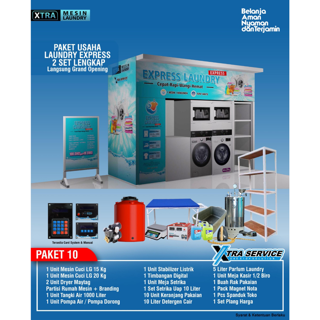 Jual Paket 10 ( Mesin Laundry Express ) | Shopee Indonesia