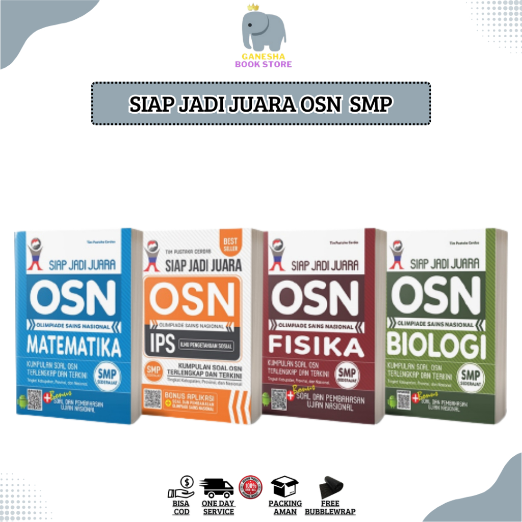 Jual OSN SMP : Siap Jadi Juara Olimpiade Biologi Fisika Matematika IPS | Shopee Indonesia