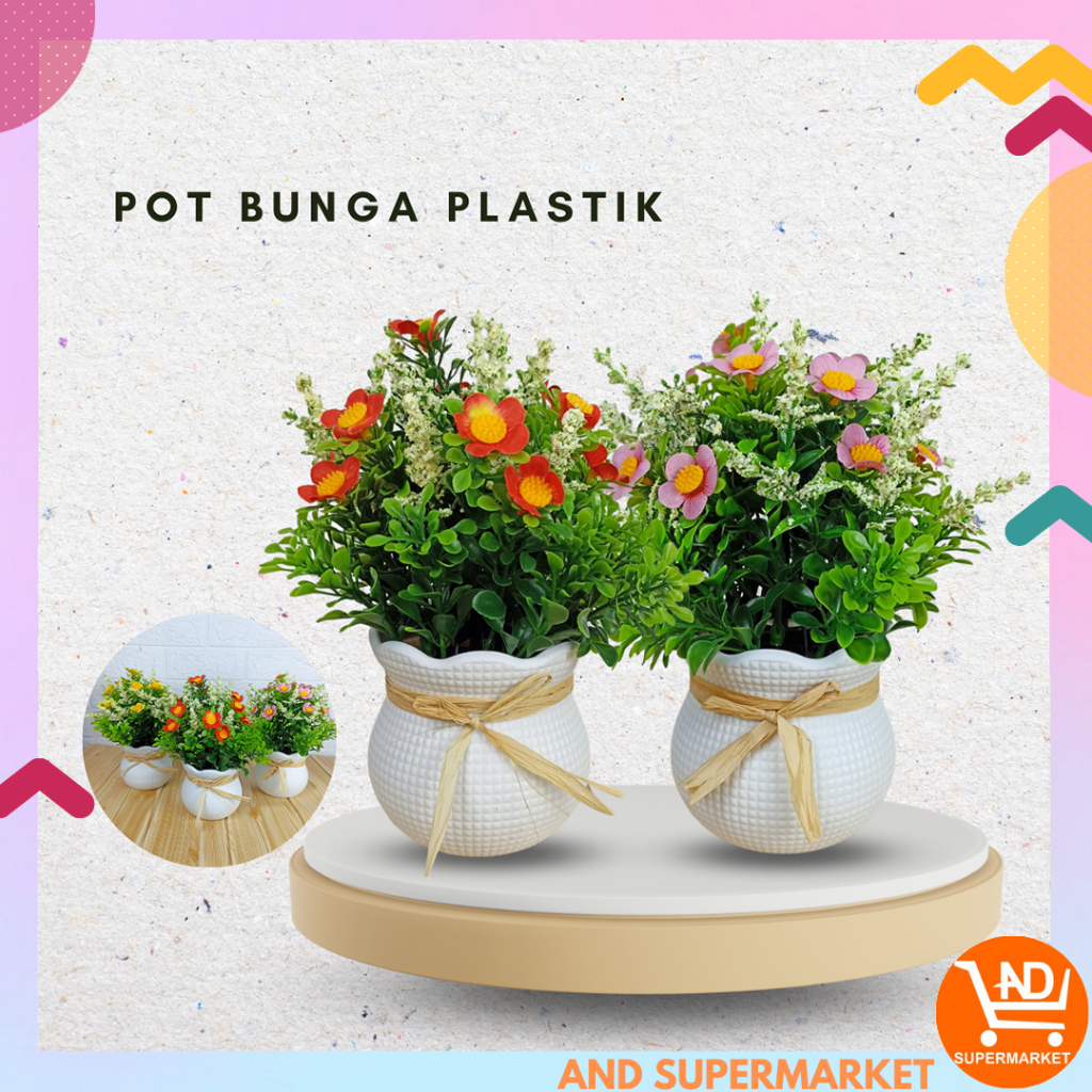 Jual Bunga Hias Plastik Artificial Flowers Dekorasi Rumah Tamanan Bunga ...