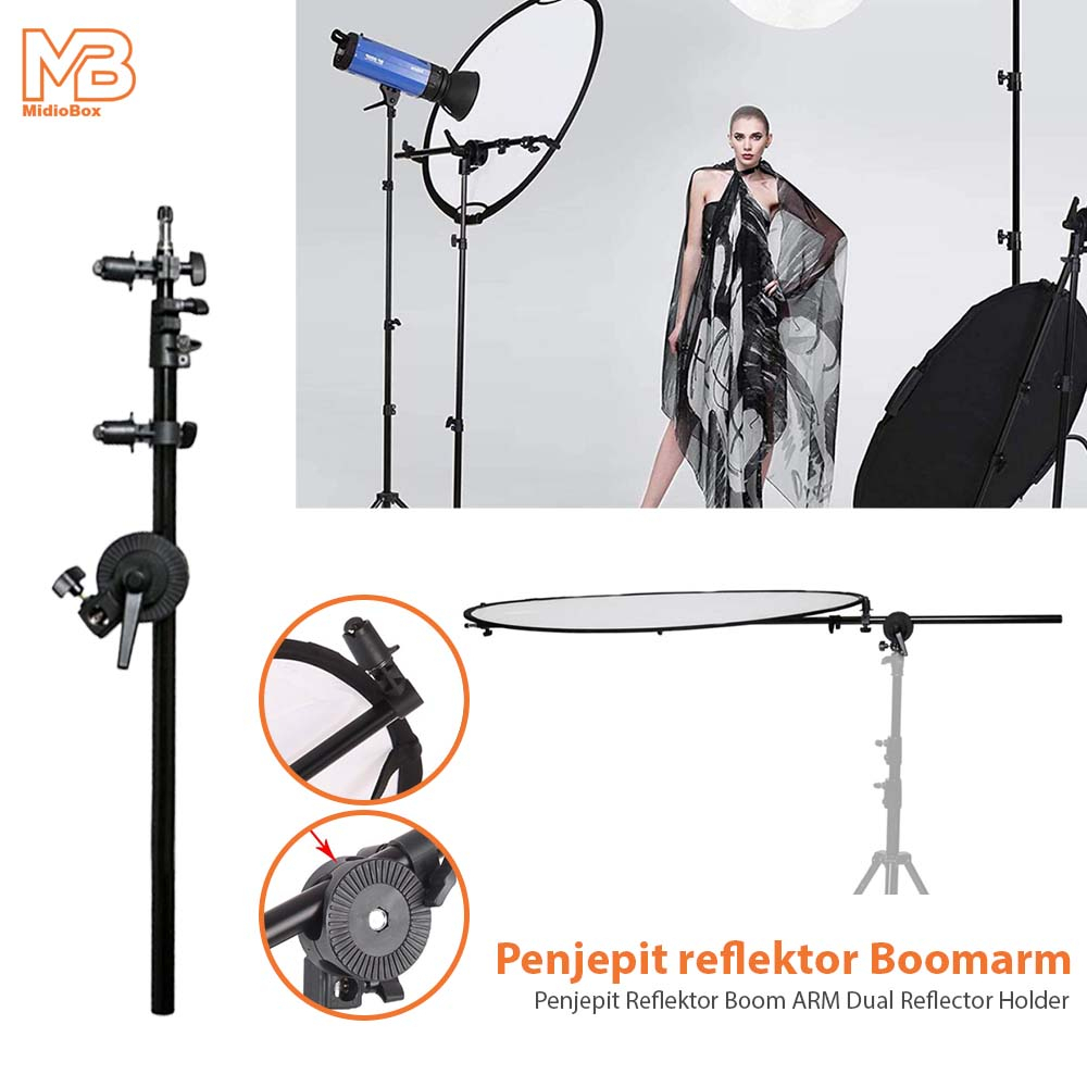 Jual Midio Penjepit Reflektor Boom ARM Dual Reflector Holder | Shopee ...