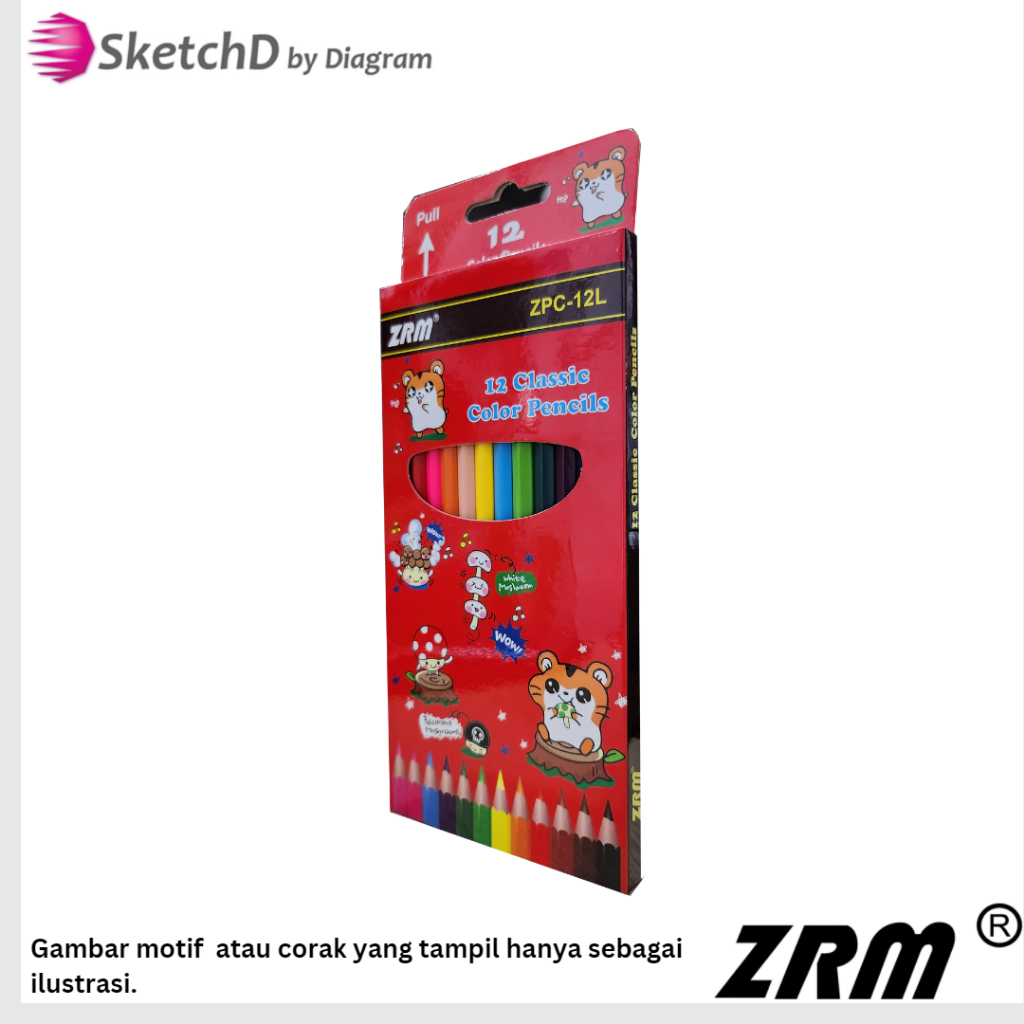 Jual Pensil 12 warna panjang ZRM - color pencil colour | Shopee Indonesia