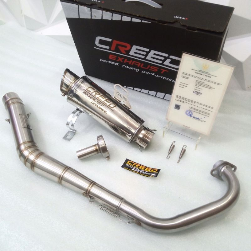 Jual Knalpot Racing CREED EXHAUST ORIGINAL Fullset TR PRO CBR R15 V1 V2 ...