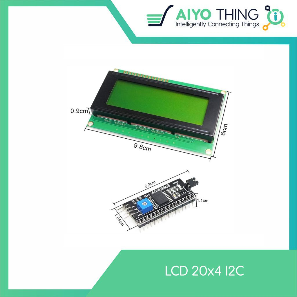 Jual LCD 20x4 2004 I2C Green Display LCD Hijau Arduino | Shopee Indonesia