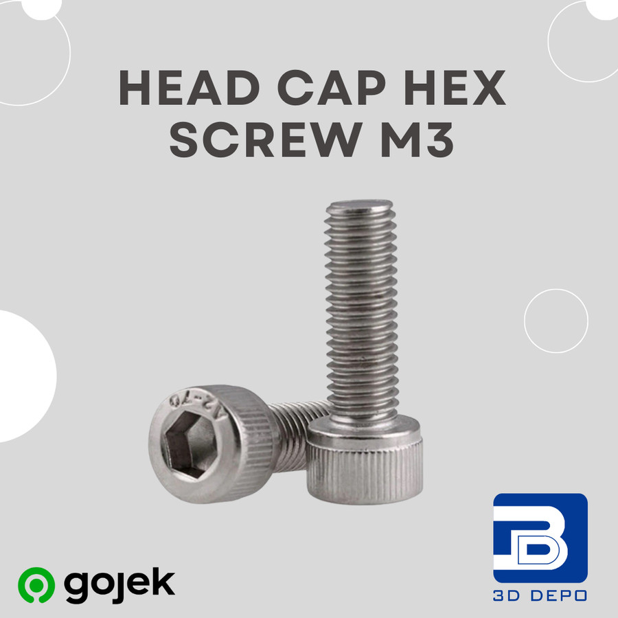 Jual Stainless Steel Head Cap Hex Screw M3 | Shopee Indonesia
