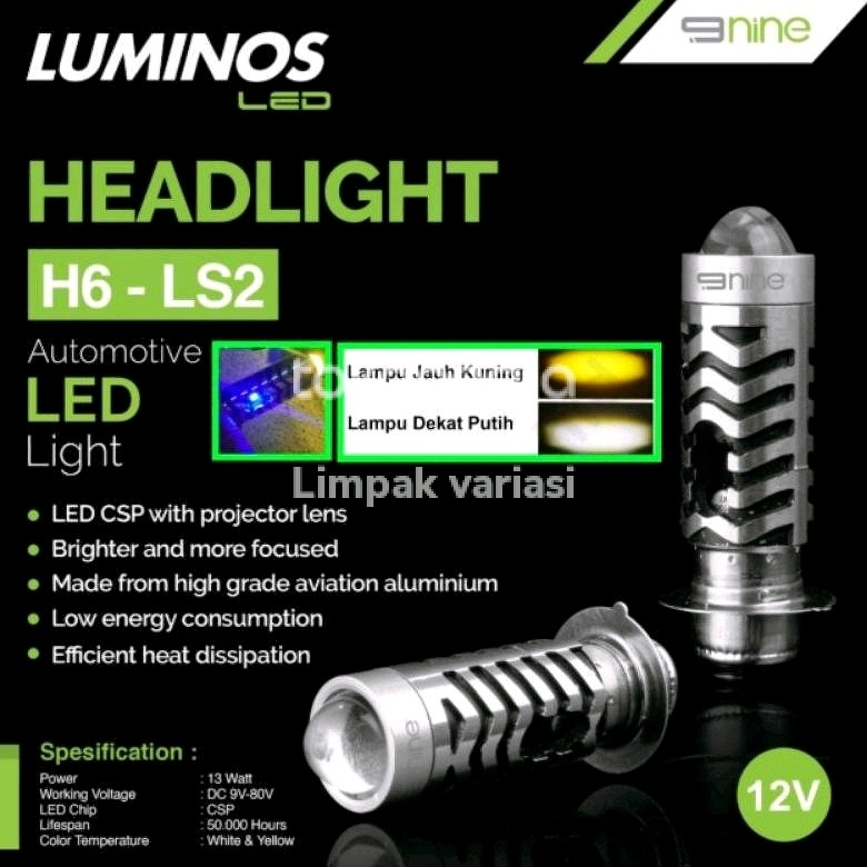 Jual Bohlam led LUMINOS 9 nine h6 H4 Ls2 Ls3 Lampu Led Depan H6 Luminos ...
