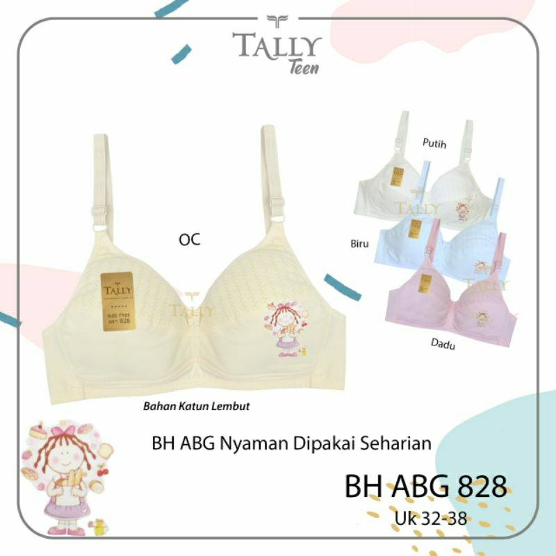 Jual Bra bh abg remaja Tally 828 tanpa busa tanpa kawat 32-38 | Shopee Indonesia