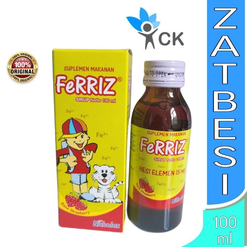 Jual FERRIZ SYRUP 100 ML suplemen besi untuk anak 2-12 tahun | Shopee ...