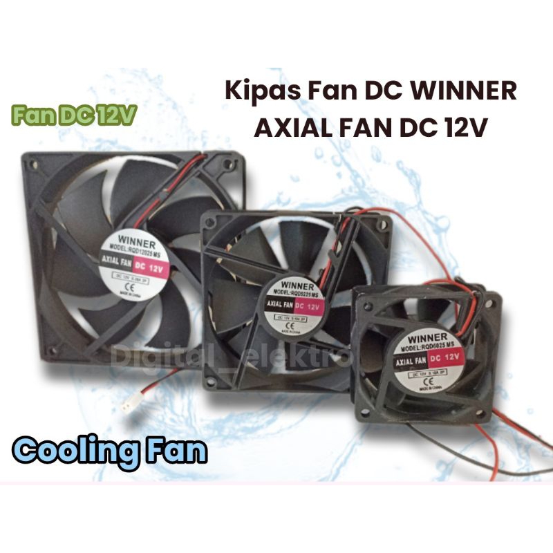 Jual Fan DC 12v 6cm 6x6 9X9 9CM 12X12 12CM 12 volt WINNER Cooling Fan / Exhaust Fan Kipas 12volt ...