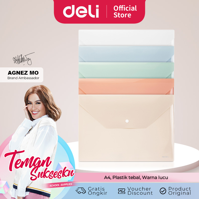 Jual Deli Map Plastik / File Bag / Tas Map Plastik Isi 5 PP301 | Shopee ...