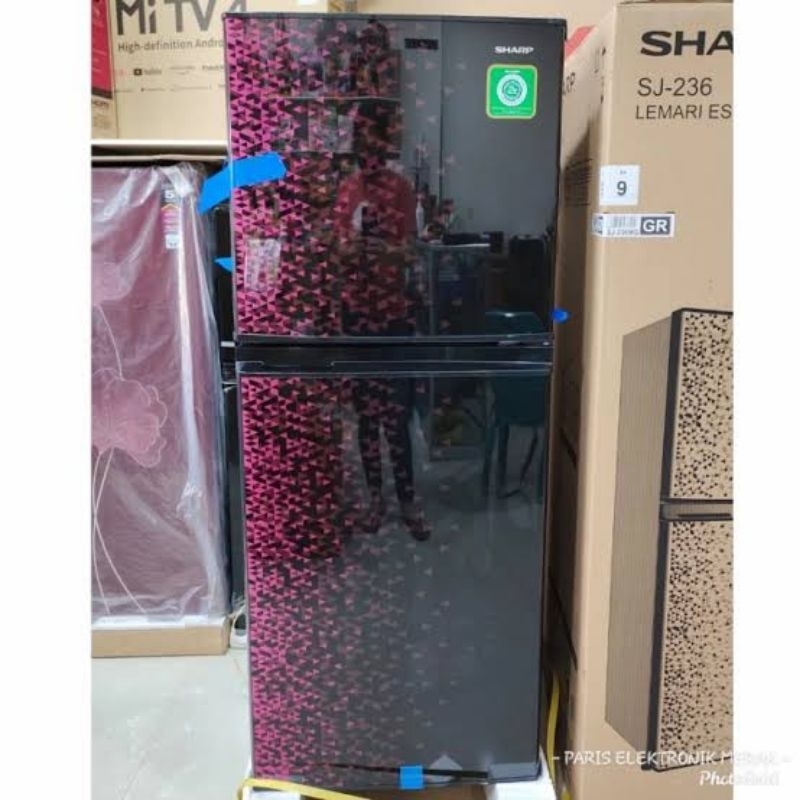 Jual Kulkas 2 pintu Sharp SJ-236MG-GB/GR Non Salju Shine Magneglas ...