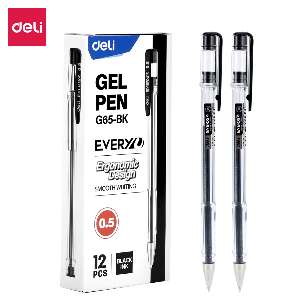 Jual Deli Pulpen Gel / Gel Pen 0.5 mm Nyaman Digenggam EG65 1 PCS ...